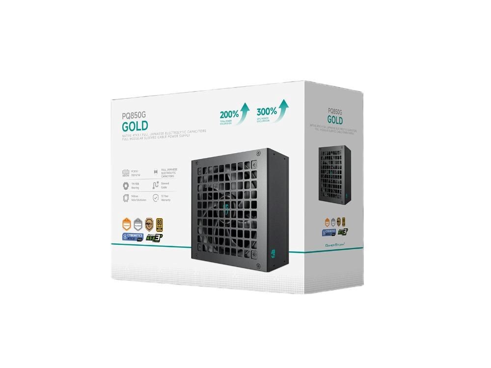 DEEPCOOL GAMERSTORM zdroj 850W PQ850G, 120mm, Plně modulární, 80+ Gold, ATX 3.1, černá ...