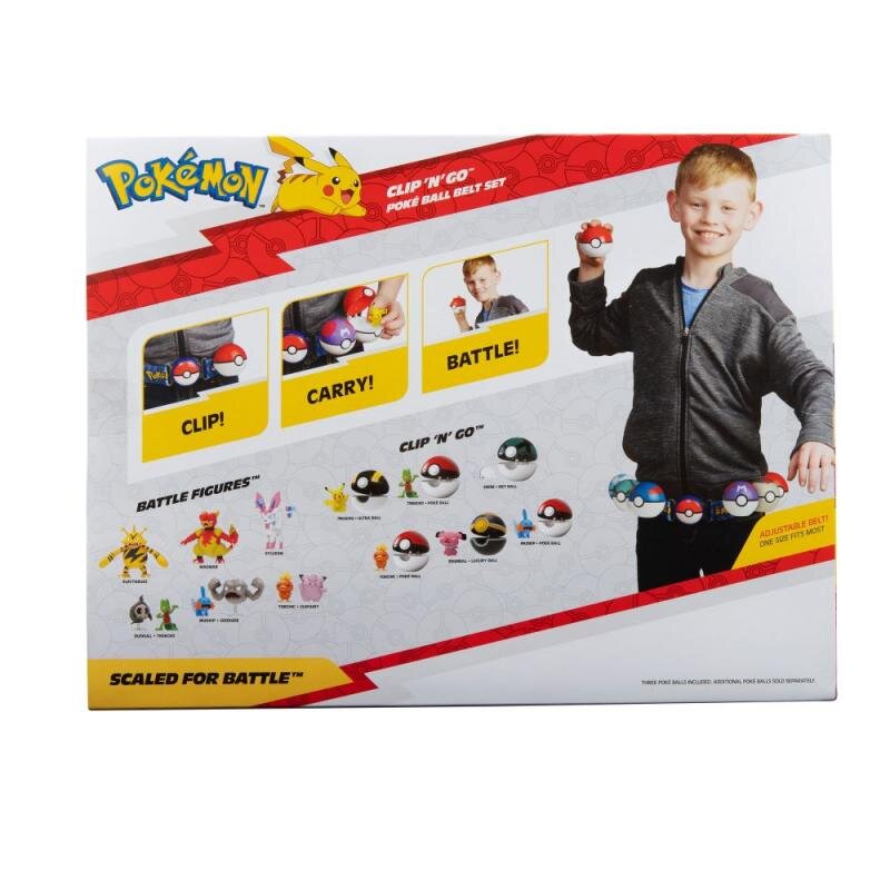 Pokémon Clip 'n' Go Poke Ball Belt Set (Ultra Ball, Poke Ball, Nest Ball, Scorbunny,Pikachu, Red ...